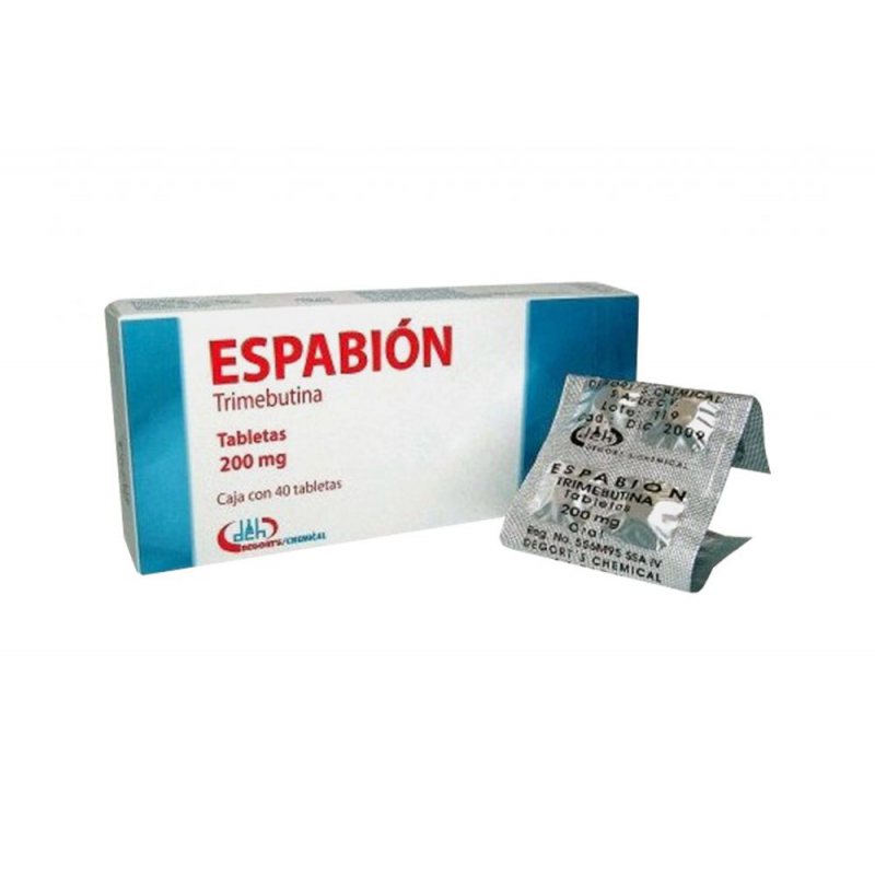 ESPABION (TRIMEBUTINA) 200MG 40 TABLETAS - MEXIPHARMACY - FARMACIA ...