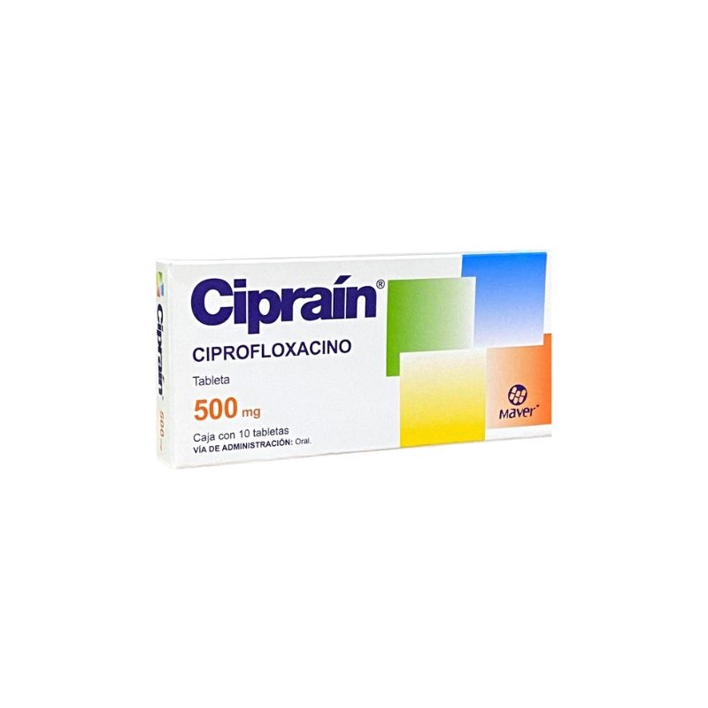 CIPRAIN (CIPROFLOXACINO) 500 MG CON 10 TABLETAS - MEXIPHARMACY ...