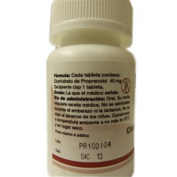 PRANIDOL (PROPRANOLOL) 40MG 100TAB - MEXIPHARMACY - FARMACIA ONLINE EN ...