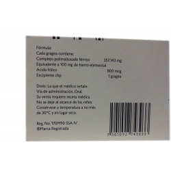 FERRAMINA FOL POLYMALTOSED IRON / FOLIC ACID 30TABLETAS - MEXIPHARMACY ...