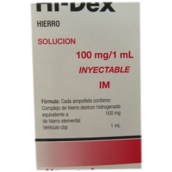 HI DEX (Iron) 100MG/1ML SOLUTION FOR INJECTION - MEXIPHARMACY ...