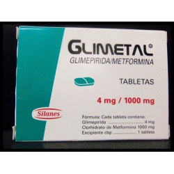 GLIMETAL (GLIMEPIRIDE / METFORMIN) 16 TAB - MEXIPHARMACY - PHARMACY ...